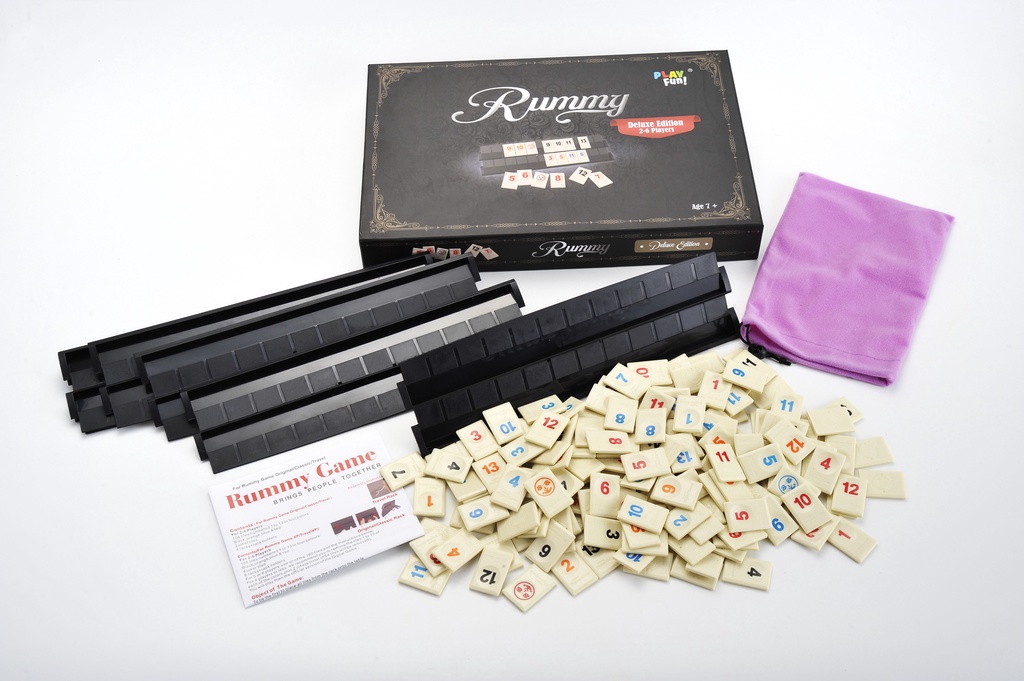 PlayFun Rummy Tile Board Game, Deluxe and Classic, 2 to 6 Players ...