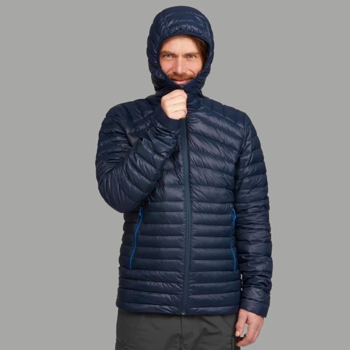 Decathlon Quechua Down Jacket Climbing Track 100 Men's Blue - 8397296 ...
