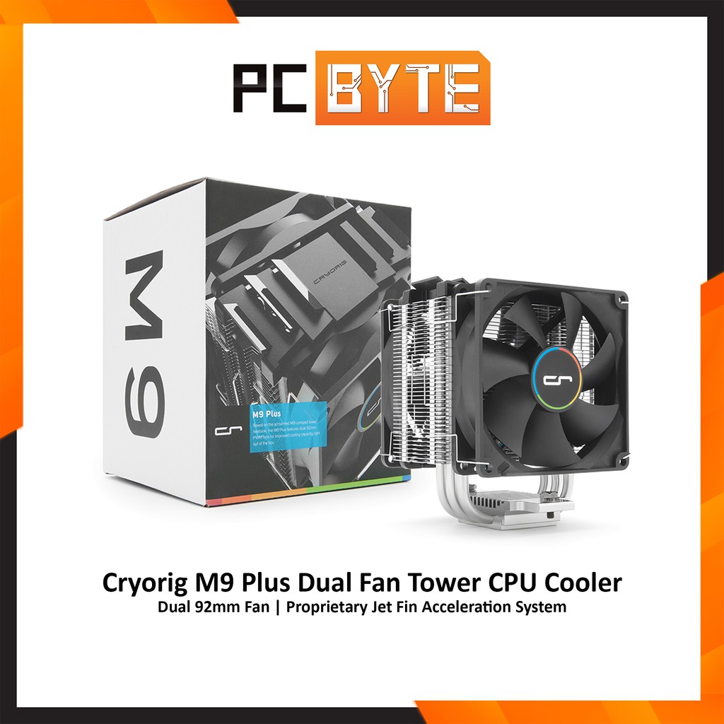 Cryorig M9 Plus - CPU Fan Cooler (Dual 92mm Fan / Proprietary Jet Fin ...