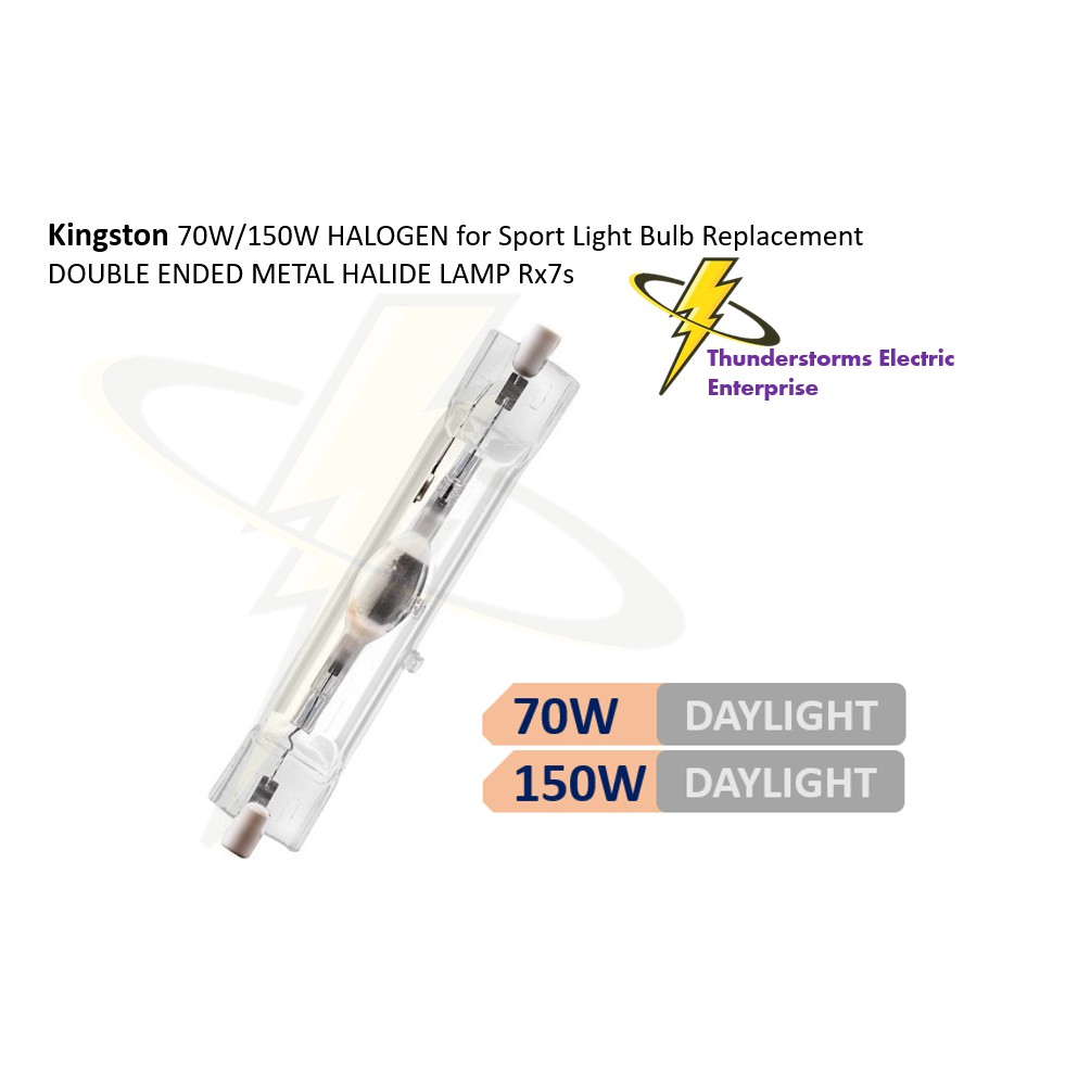KINGSTON 70W/150W Double Ended Metal Halide Lamp (Daylight) HQI-DE 150W ...