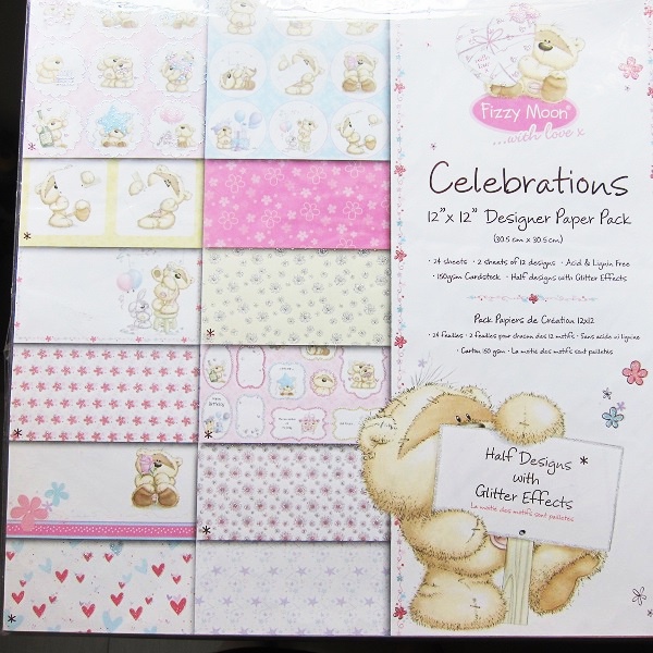 Craft Supply Scrapbooking Paper Pad Fizzy Moon Celebrations Teddy Bear ...