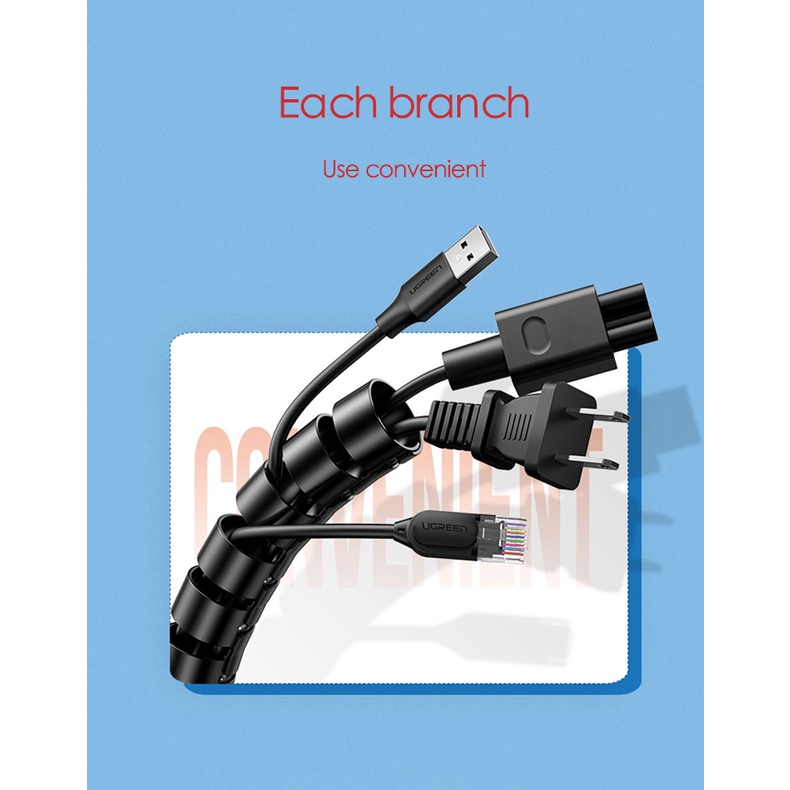 [SG]Flexible Spiral Tube Cable Organizer Installer Clip Wire Management ...