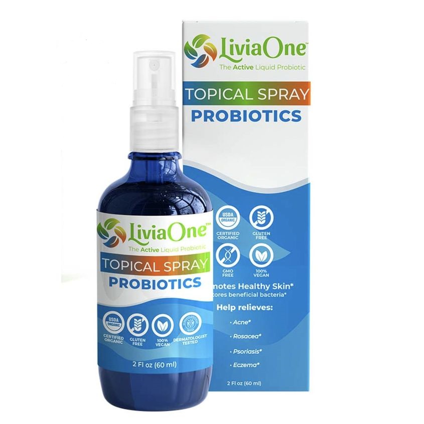 LiviaOne Topical Liquid Probiotic Spray USDA-Certified Organic ...