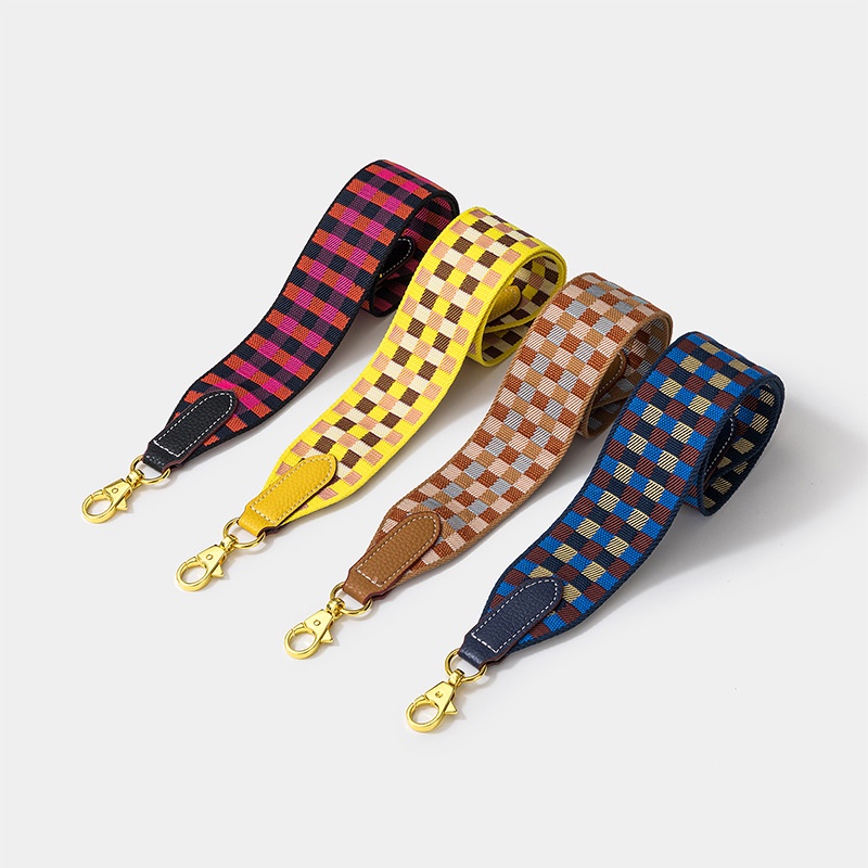 Strap 5cm New Style Square Checked Jacquard Ribbon Fashionable European ...