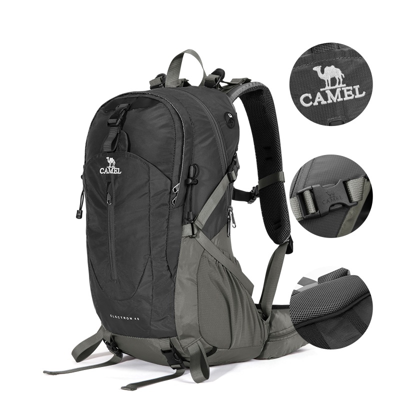 CAMEL CROWN Mountaineering Bag 40L Outdoor Backpack Men's and Women's Traveling Lightweight ...