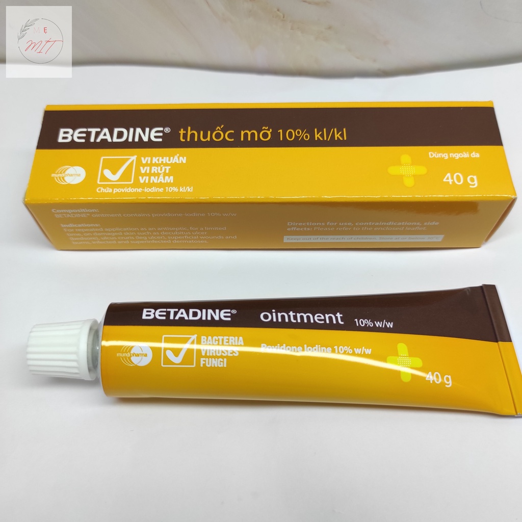 Betadine Antibacterial Grease Tube 40g | Shopee Singapore