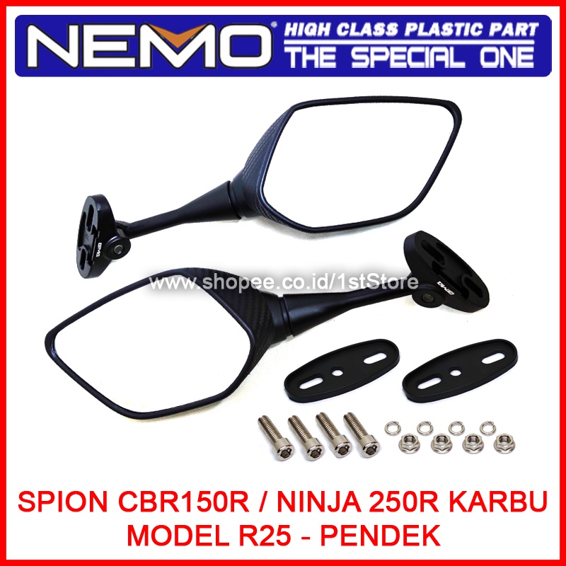 NEMO MIRROR MODEL R25 SHORT CBR150R LED K46 K45 FACELIFT SIDE VIEW ...