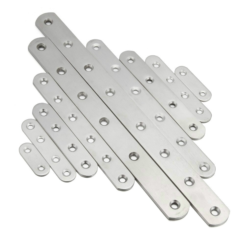 10pcs 100/125/160-250mm 180 degree angle steel straight connector ...