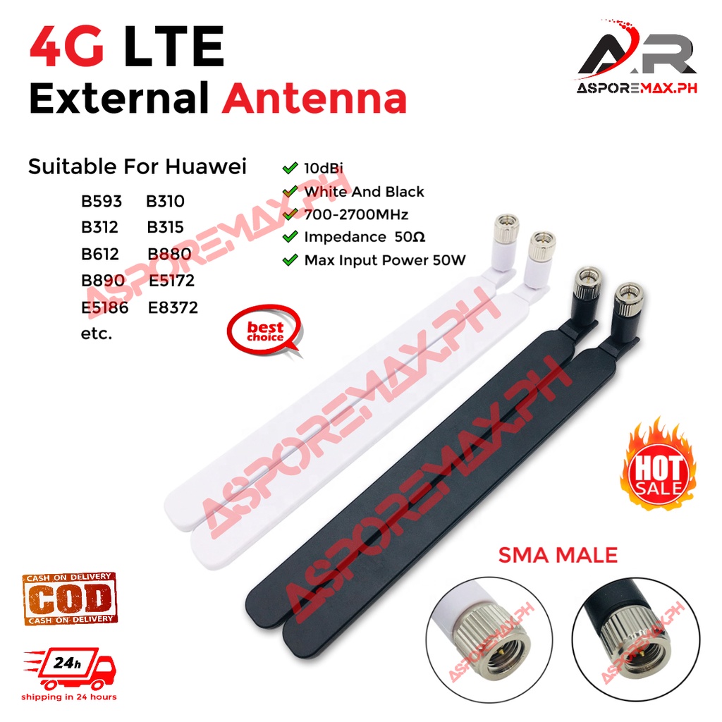 4G LTE External Antenna 10dBi Signal Enhanced Antenna SMA Male For ...