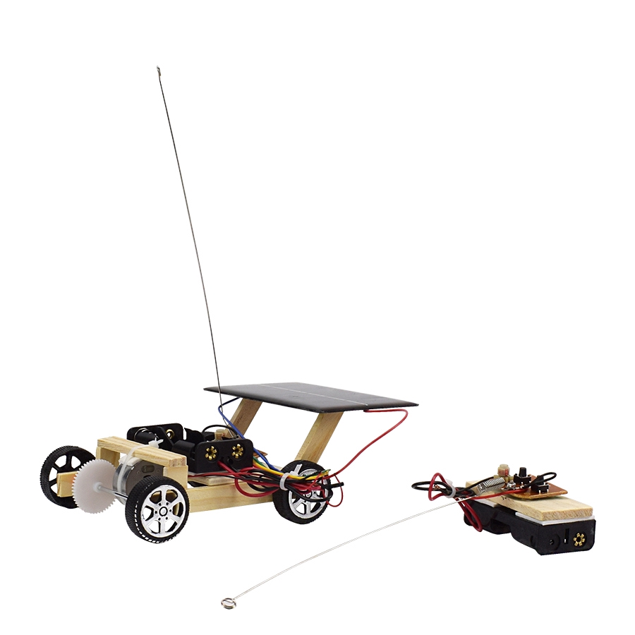 Solar RC Car Wooden Model Kit Assemble Toys for Children Educational ...