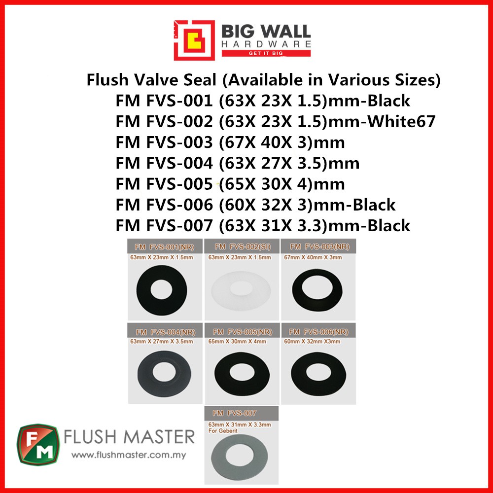 FlushMaster Flush Valve Seal Washer Anti-leakage Toilet Accessory (Big ...