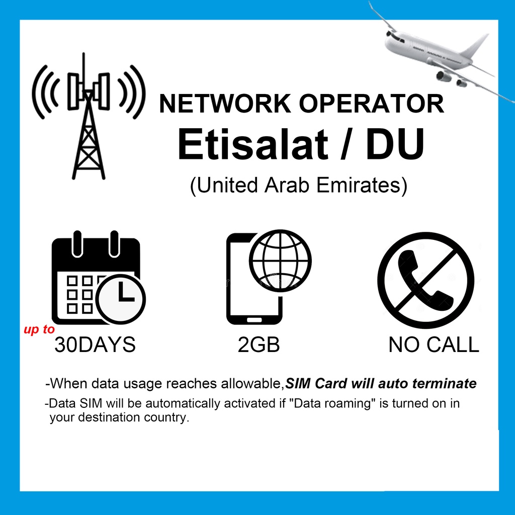 e-SIM Dubai, Abu Dhabi, United Arab Emirates, UAE Travel Sim Card ...