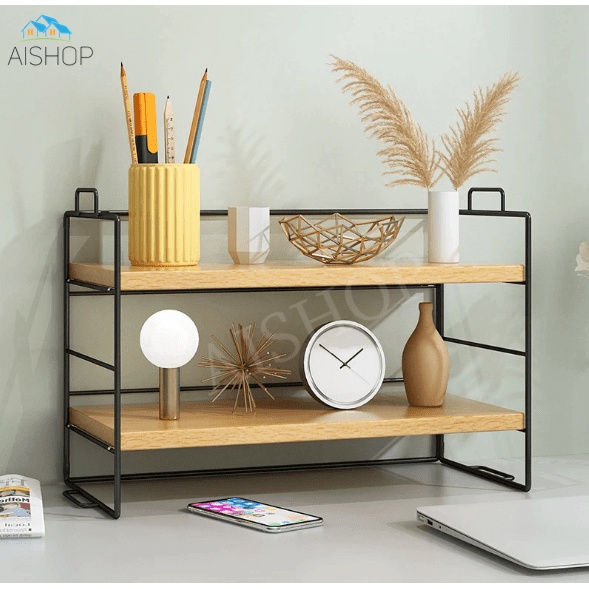 [SG Seller]Single/Double Layer Desktop Shelves Home Office Desk ...