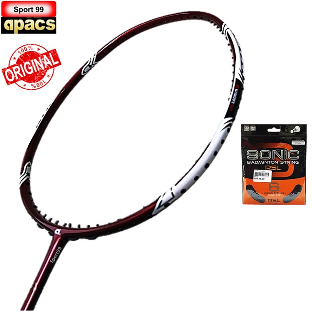 Apacs Edge Saber 10 New【Install with String】RSL Sonic Badminton Racket ...