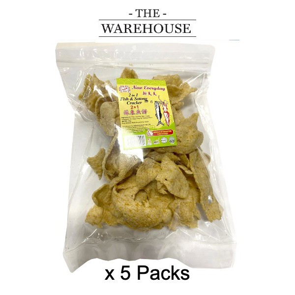 New Everyday Cracker Keropok NED - 5 packs (Swirl Prawn, Tuna Fish ...