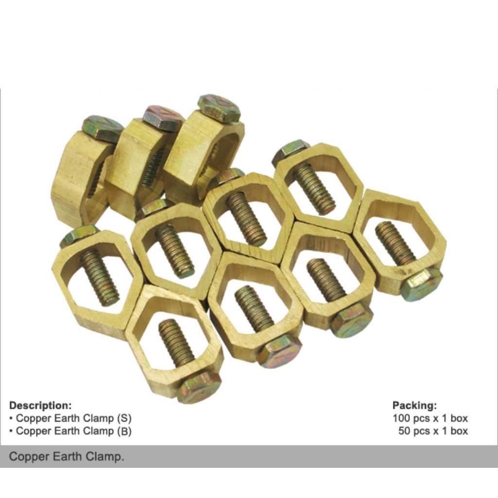 Brass Clamp Copper Rod Clamp / Copper Clamp Accessories Grounding Clamp ...