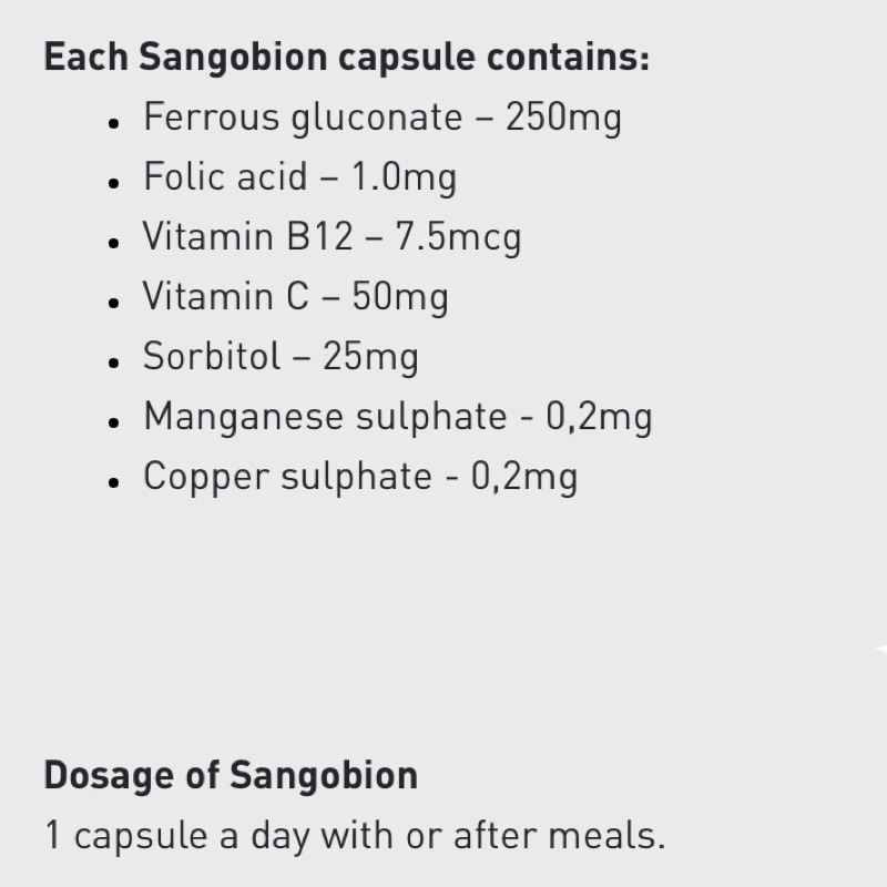 Sangobion Iron Supplement Capsules 100s | Exp: 2028 (25 x 4s) | Shopee ...