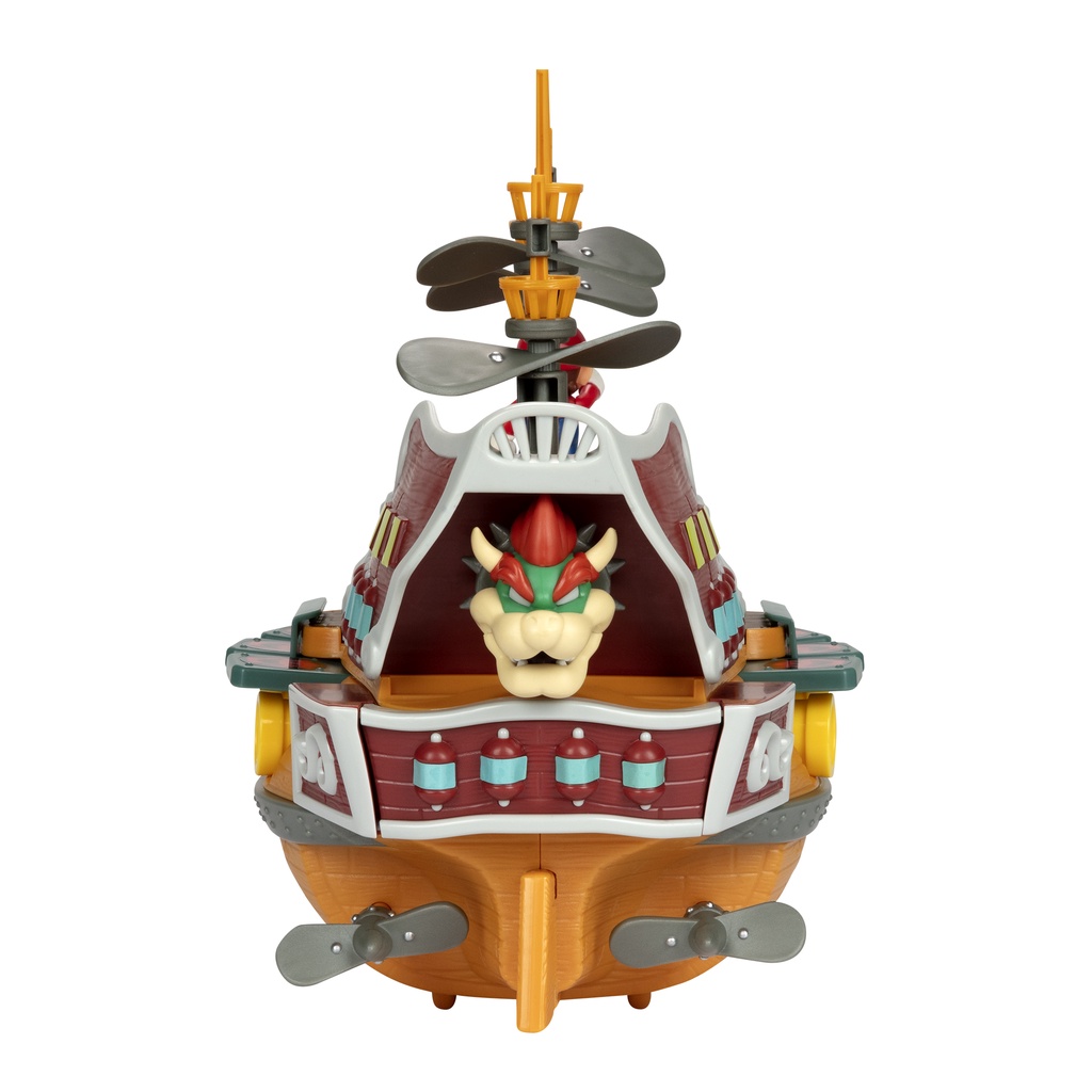 Super Mario Deluxe Bowser's Air Ship Playset with Mario Action Figure ...