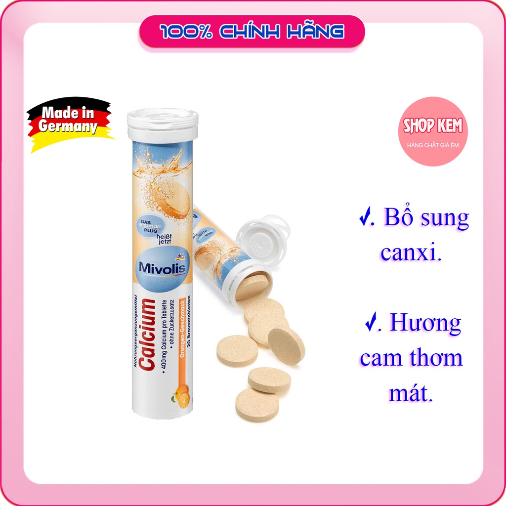 Calcium supplement effervescent tablets - Mivolis Calcium 20 Tablets ...