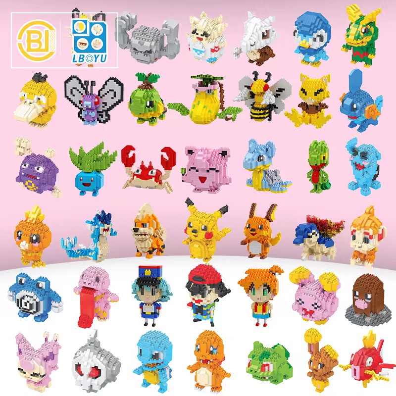 40 type Pokemon Building Blocks Pokemon Blocks Cartoon Animal Model ...