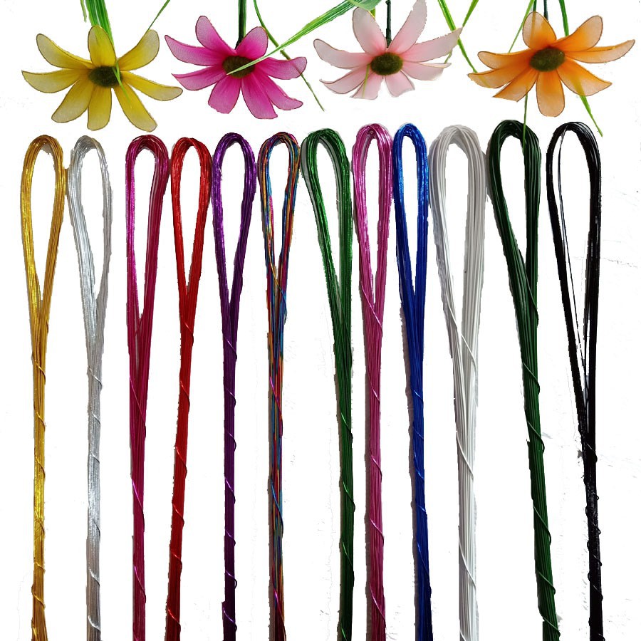 handwork DIY Mesh silk flower nylon Stockings flower material iron wire ...