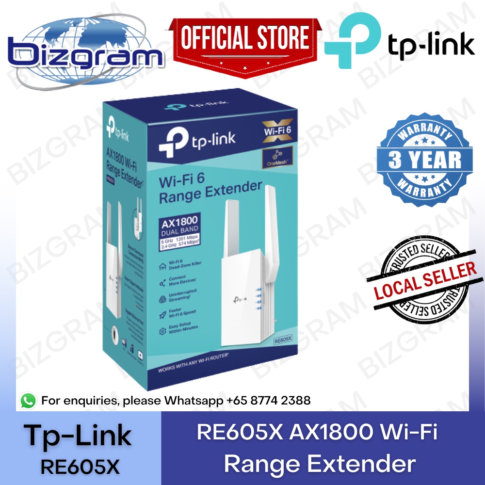 Tp-Link RE605X AX1800 Wi-Fi Range Extender (3-Year SG Warranty ...