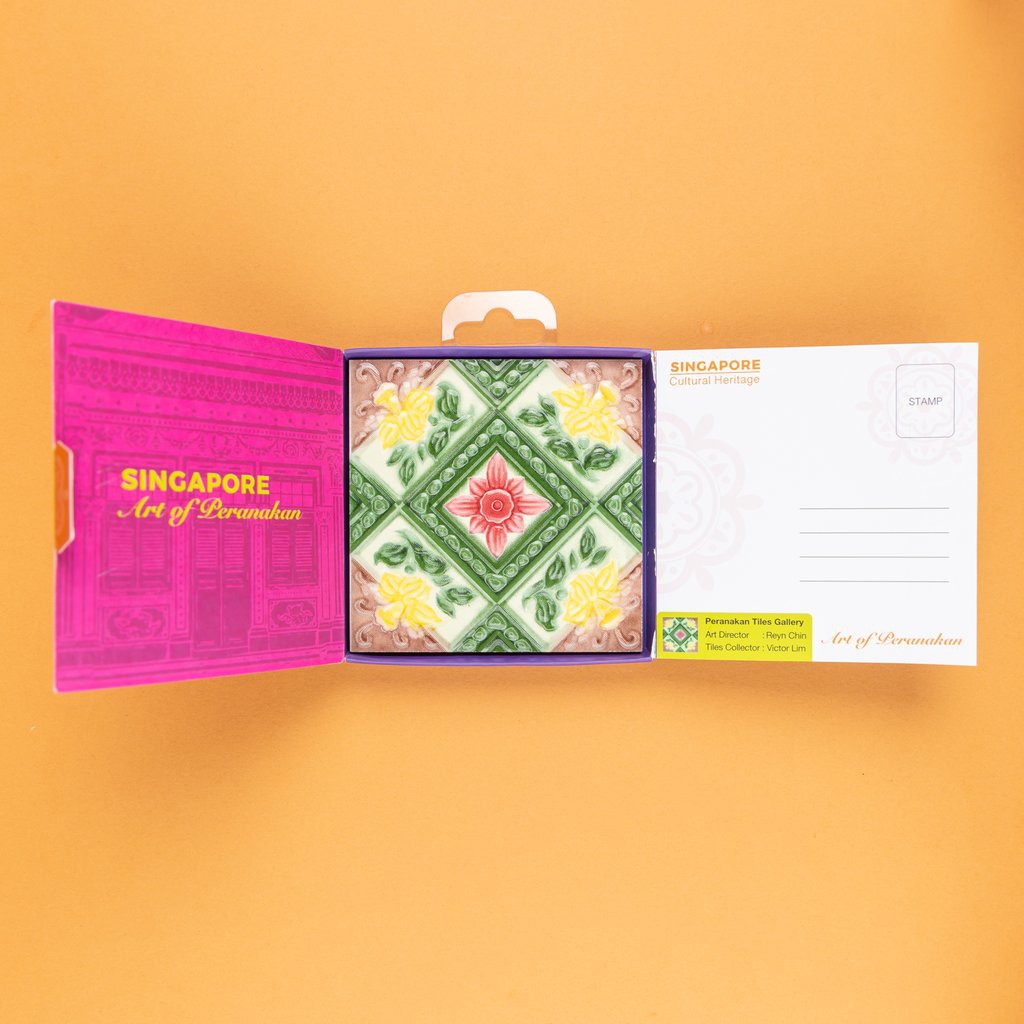 Peranakan Tile COASTER Singapore Gift Souvenir (Ceramic) | Shopee Singapore