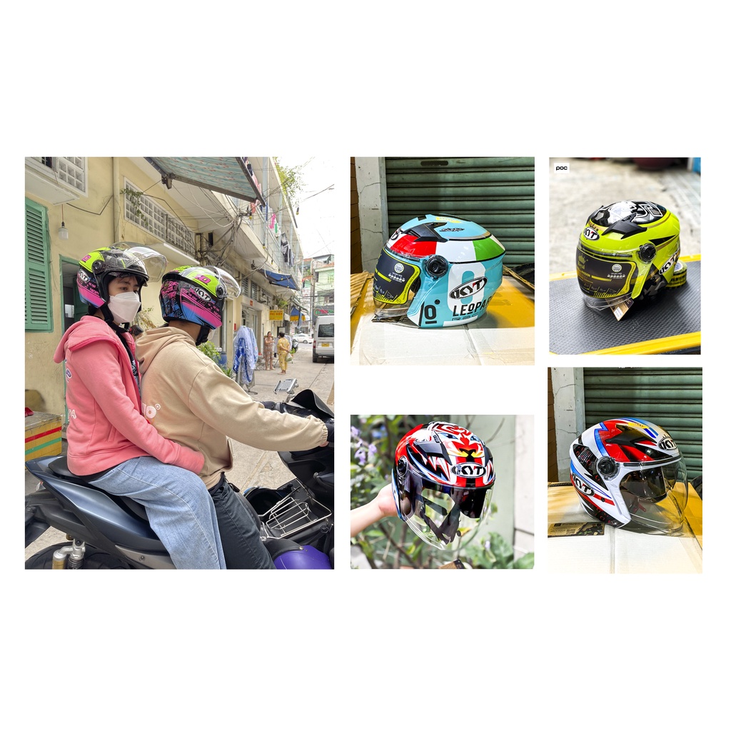 Royal M268 3/4 2-GLASSES HELMET FULL MODELS WITH KYT LOGO | Shopee ...