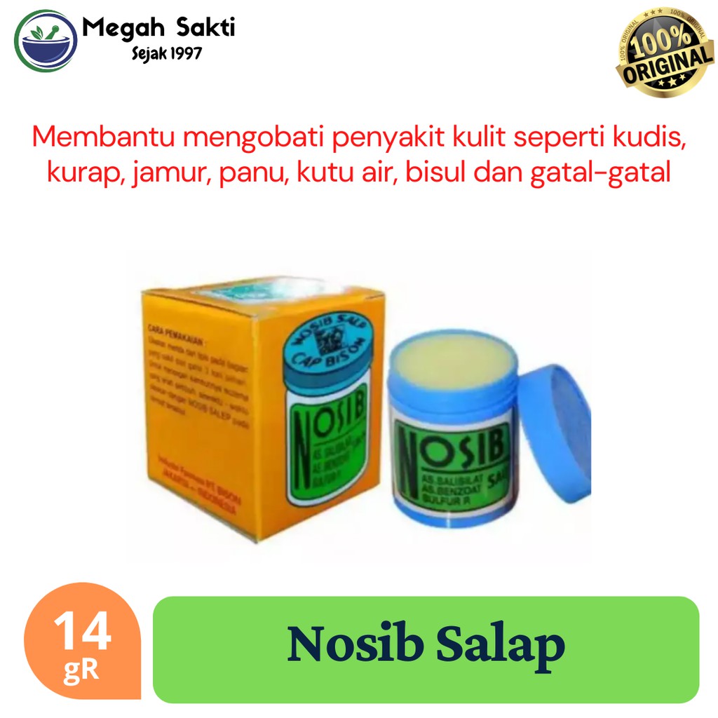 Megah Sakti - Nosib Ointment 14 Gr - Ointment for itching, ringworm ...