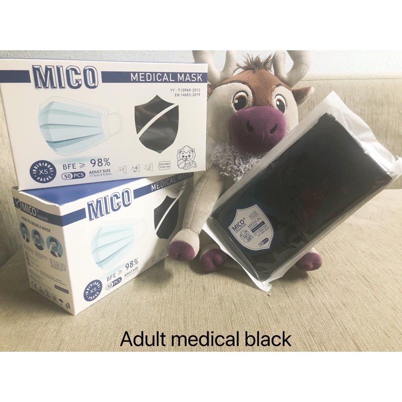 [SG BRAND] MICO Adult 3ply Medical Surgical Mask BEF>98% Disposable ...