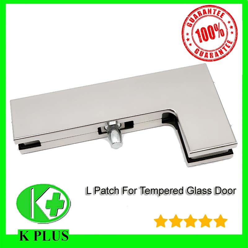 PT40 Stainless Steel L Patch For Glass Door L Clip pintu kaca pengambit ...