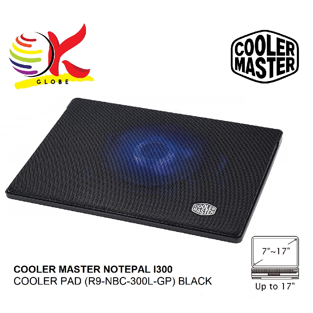 COOLER MASTER NOTEPAL I300 COOLER PAD WITH SILENT 160MM FAN AND SUPPORT ...