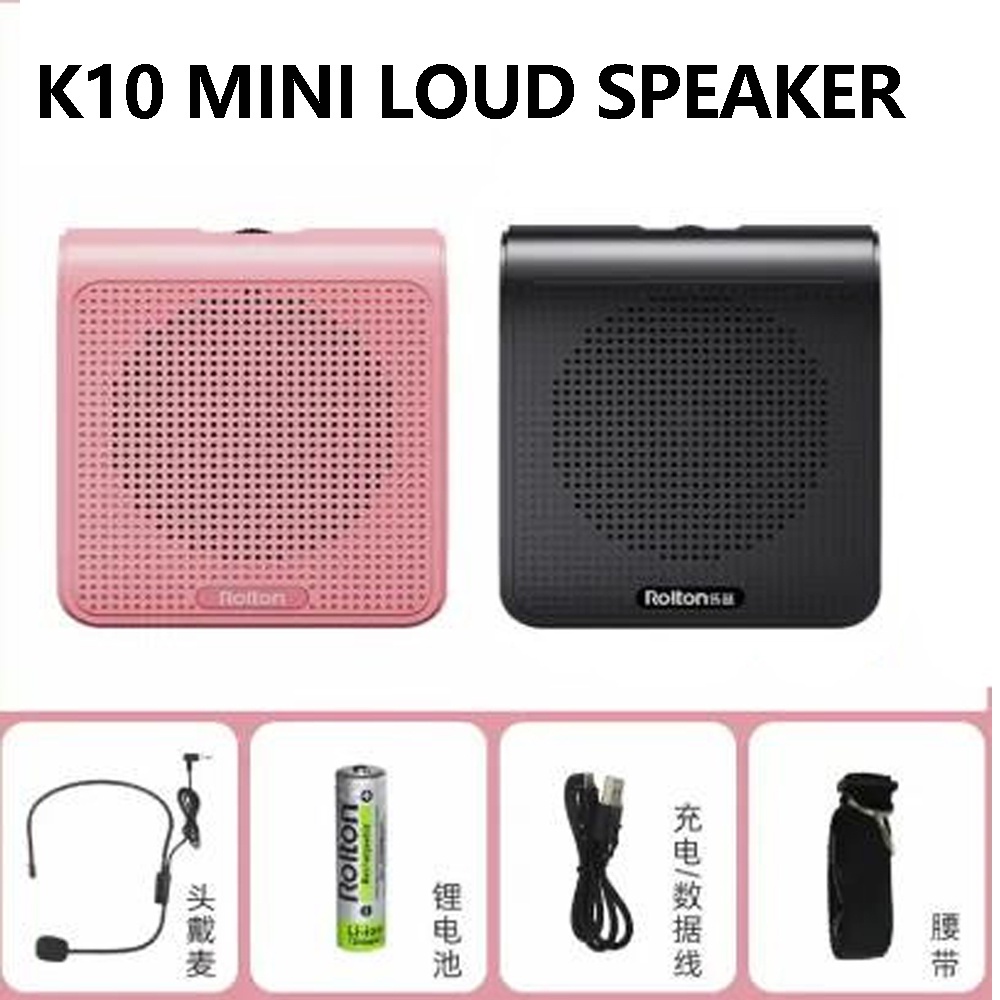 K10 Portable Loud Speaker Mini Voice Amplifier Microphone for Teacher ...