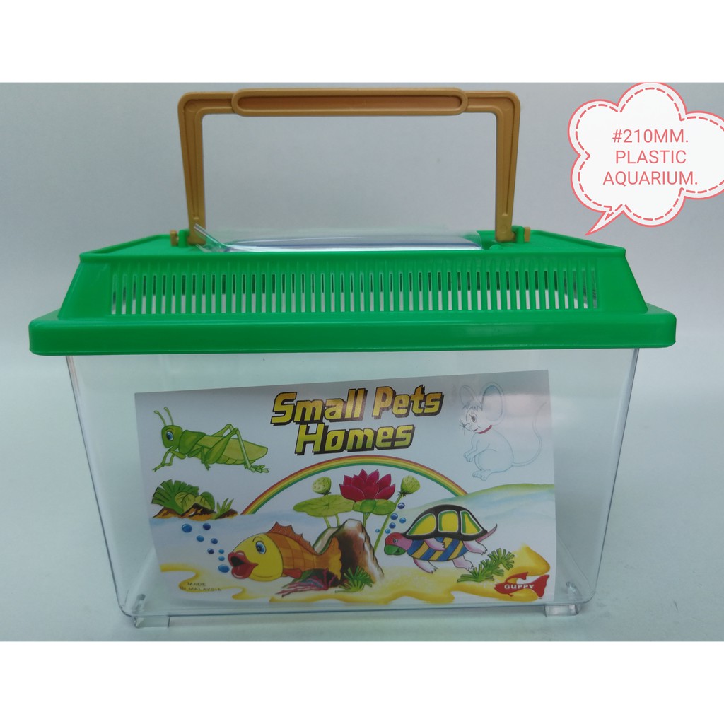 Small Pets Home Plastic Aquarium Fish Tank 21cm (Random Color) | Shopee ...