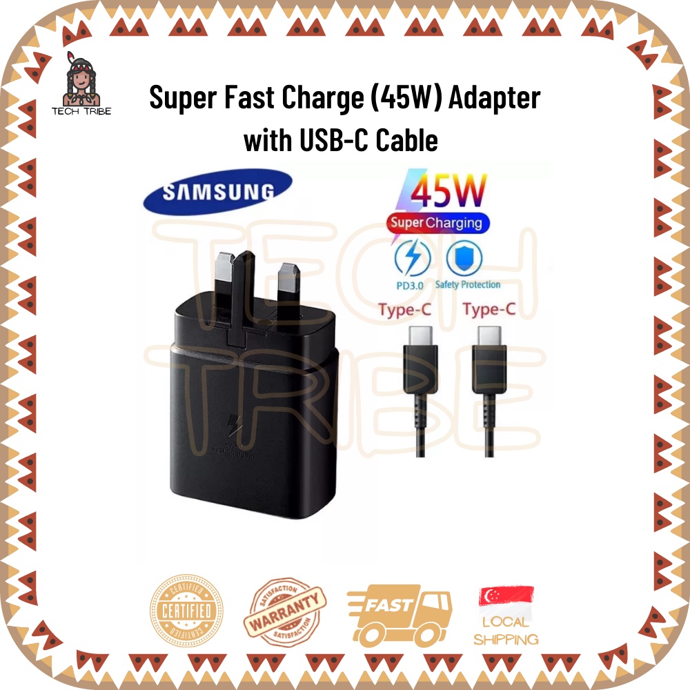Samsung 45W UK Plug Type C Adaptive Fast Charger | Shopee Singapore