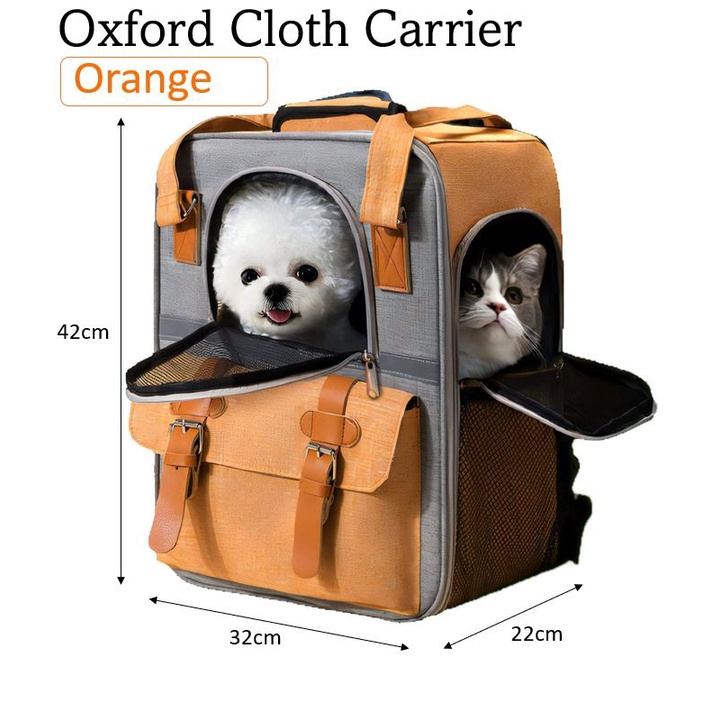 [SG SELLER] Pet Carrier Pets Bag Cat Dog Backpack Breathable ...