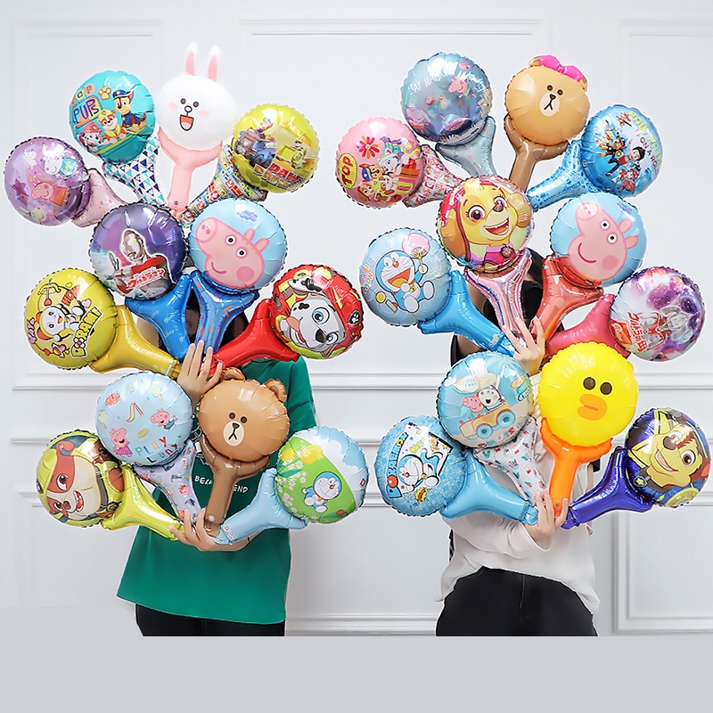 Handheld Foil Balloons Holding Stick Balloon Kids Party Toy Birthday ...