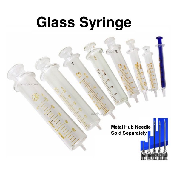 Glass Syringe / Picagari Kaca / 玻璃针筒 1ml - 100ml GENERIC | Shopee Singapore