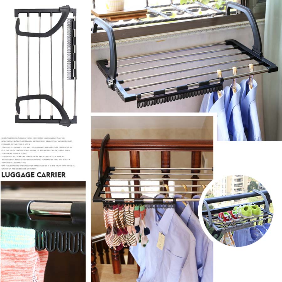 Clothes Drying Rack - Stainless Steel Foldable Towel Socks Cloth Hanger ...