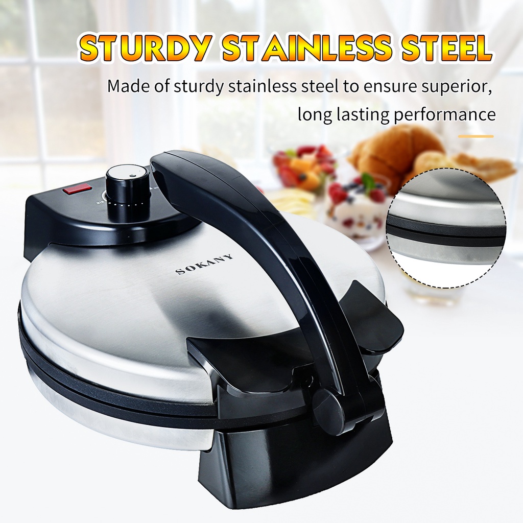 1500W Electric Paratha Chapati Roti Maker Flat Bread Pizza Kitchen ...
