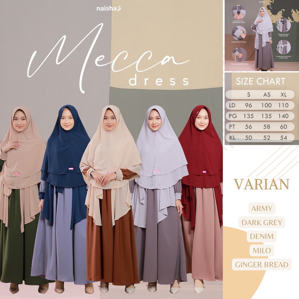 Mecca Dress by Naishaofficial / Mecca Family Set / Robe Couple Naisha ...