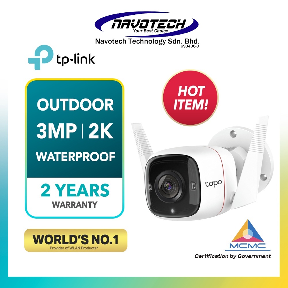 TP-Link Tapo C310 C320WS 3MP/4MP Ultra Resolution Outdoor Security IP66 Weatherproof Wifi Camera ...