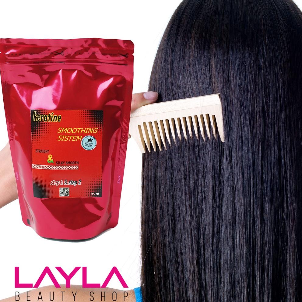 Keratin Hair Straightener 2 Step Permanent Hair Smoothing Rebonding