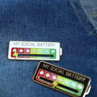 Funny Interactive Mood Pins Interactive Battery Pin Mood Brooch Cloud ...