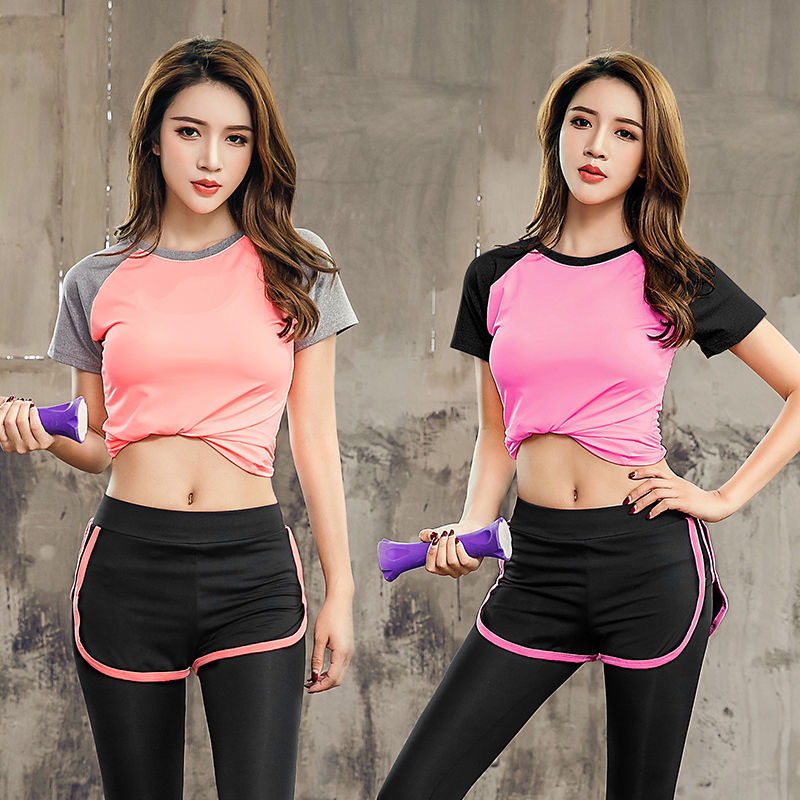 2-piece set Yoga suit exercise suit women's Gym running suit quick ...