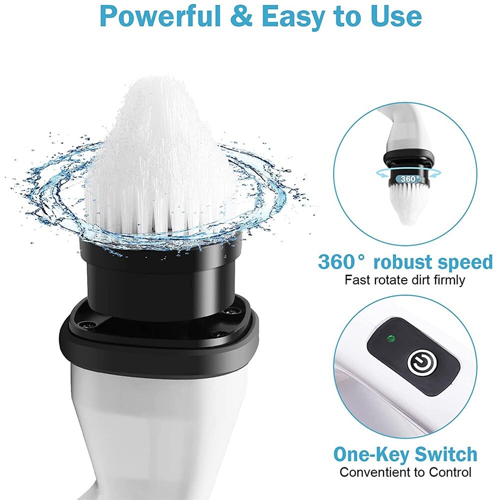 SMARTECK Electric Cleaning Brush Cordless Scrubber Spin Power ...