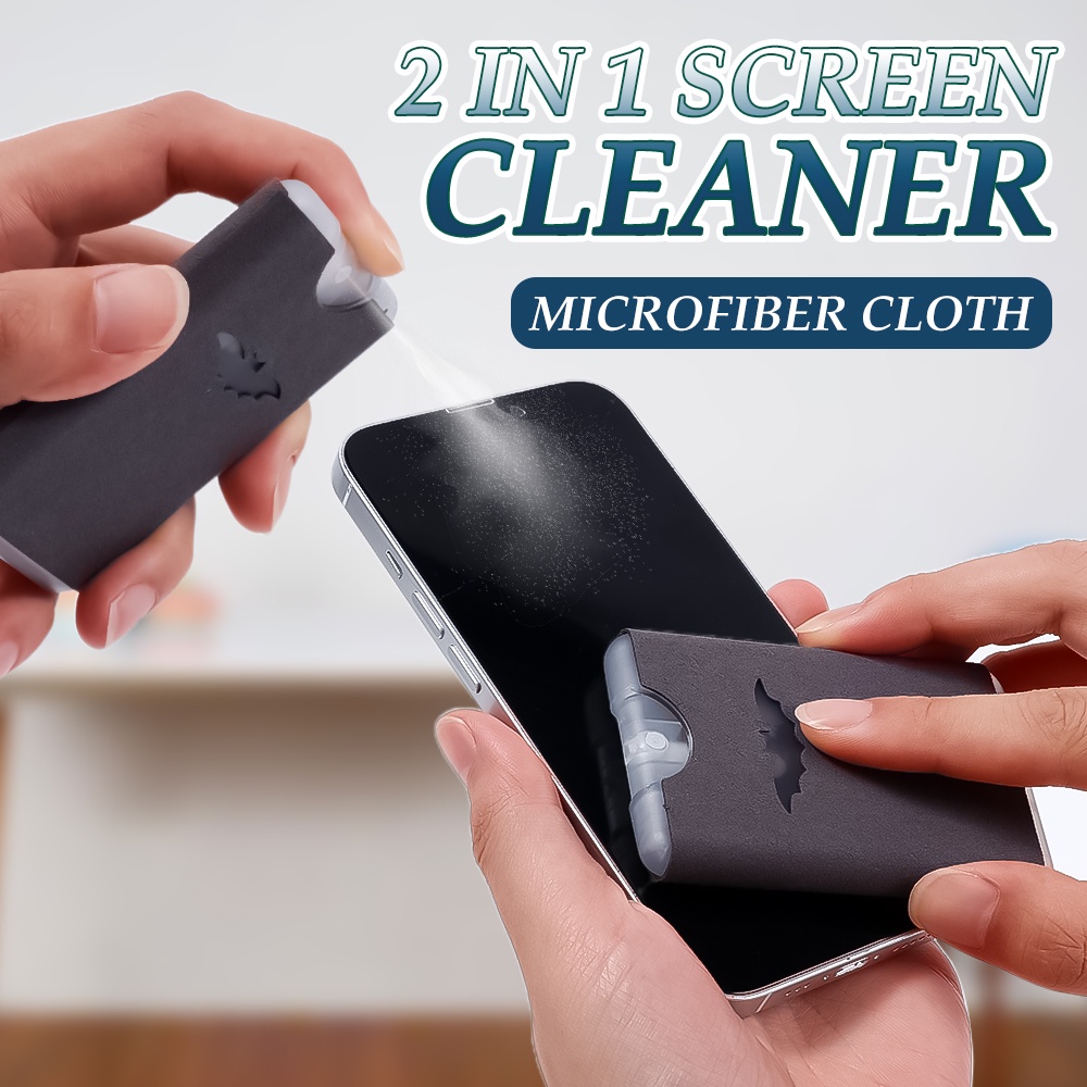2 In 1 Screen Cleaning Sprayer for All Phones Laptop Tablet Screens ...