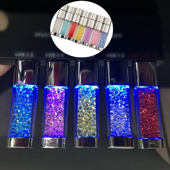 Colorful Crtystal Flash Drive Blue LED Light USB Pen Drive 4GB 8GB 16GB 32GB 64GB 128GB High ...