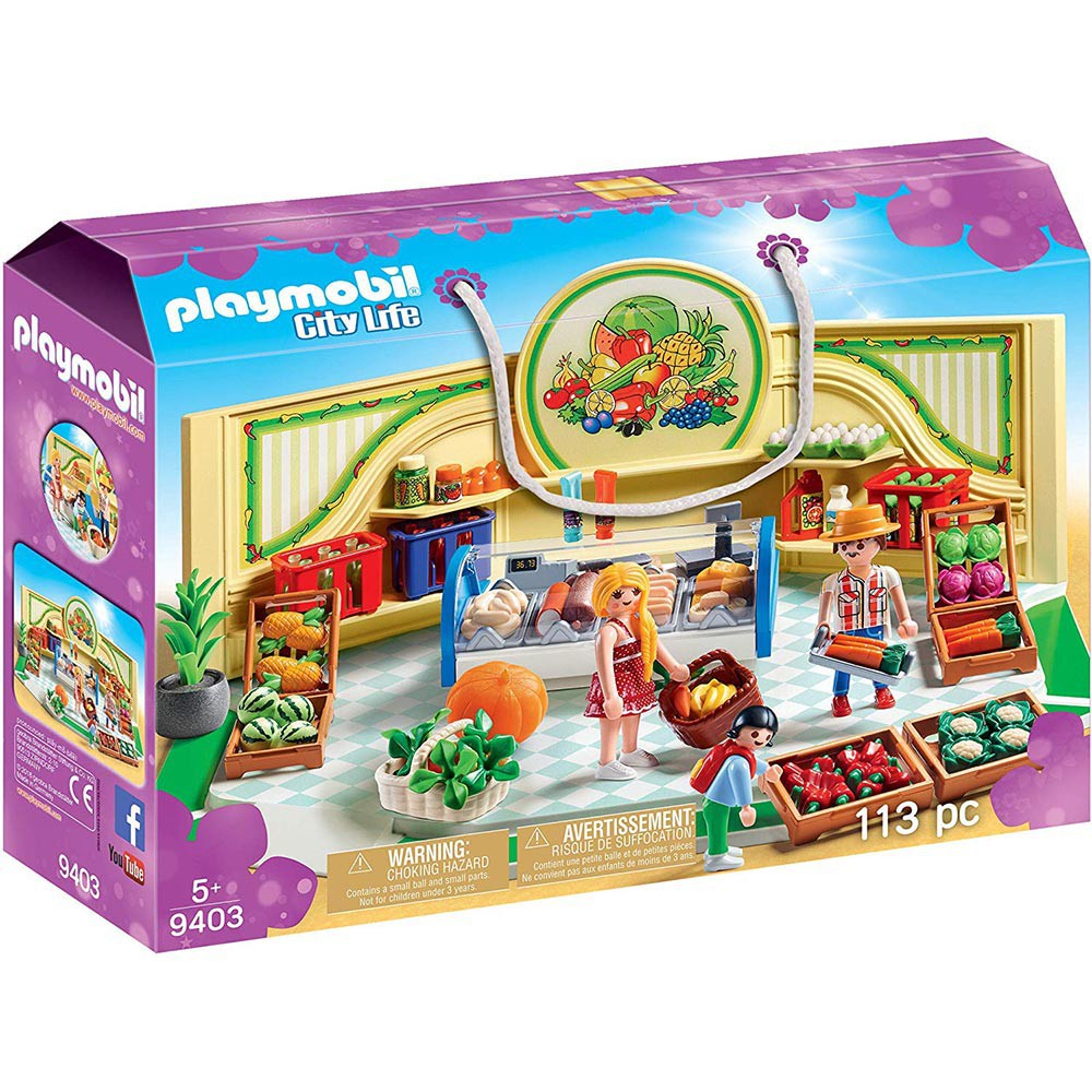 playmobil Mobi Man Building Blocks 9403 Vegetable Fruit Shop (No Pick ...