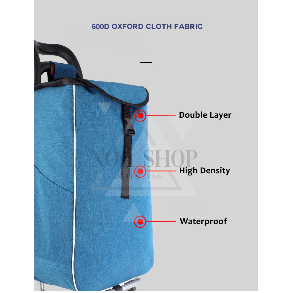 🇸🇬 Foldable Market Trolley with Bag / Shopping Trolley / Foldable ...